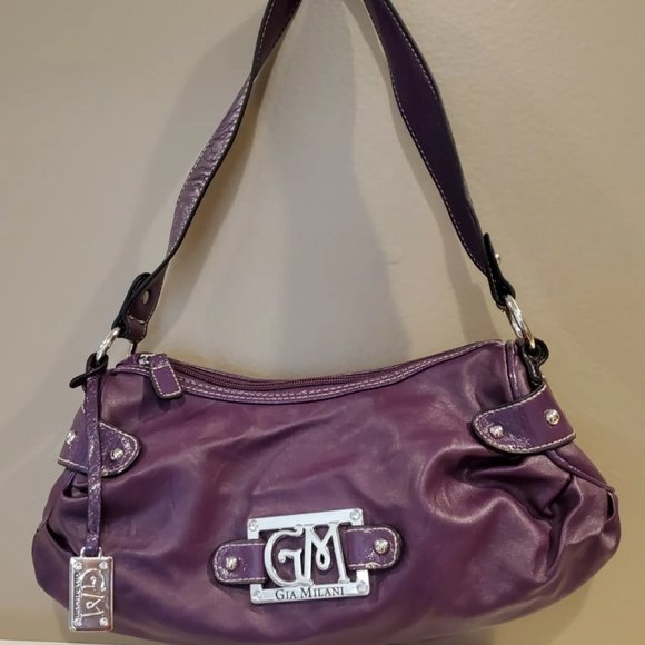 Gia Milani | Bags | Gia Milani Burgundy And Silver | Poshmark